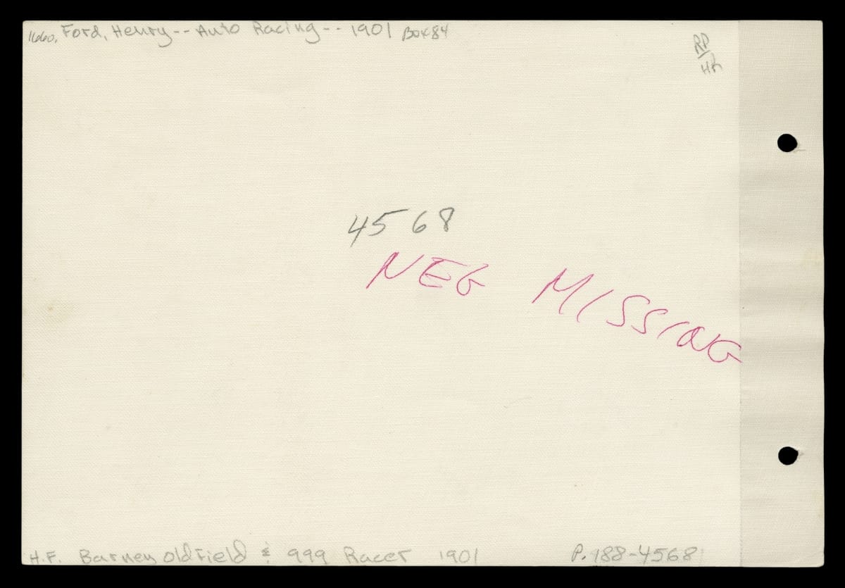 Henry Ford and Barney Oldfield with the "999" Race Car, 1902-1903 - The ...