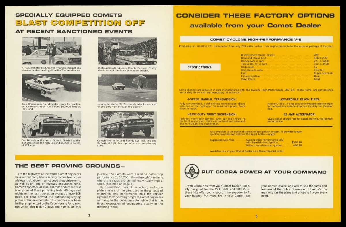 Brochure, "Comet Performance for '65" - The Henry Ford