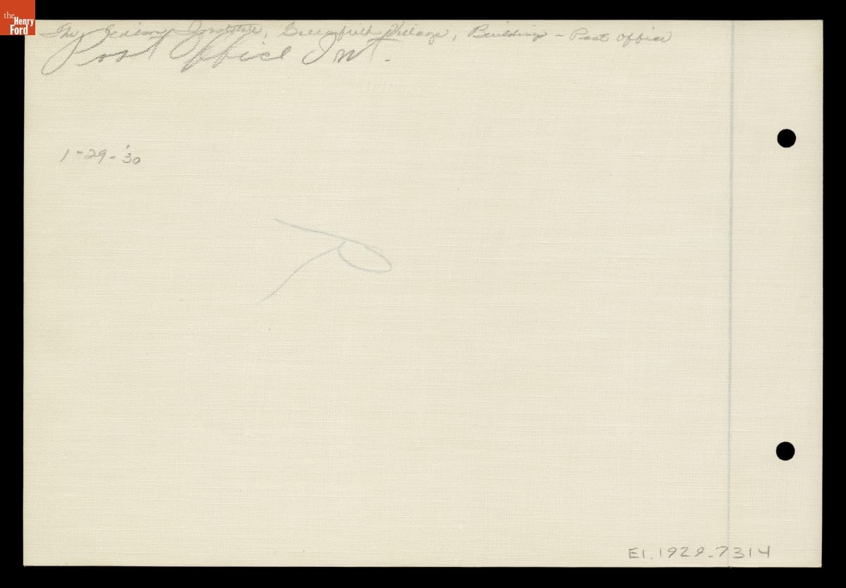 Interior of the Phoenixville Post Office in Greenfield Village, January ...