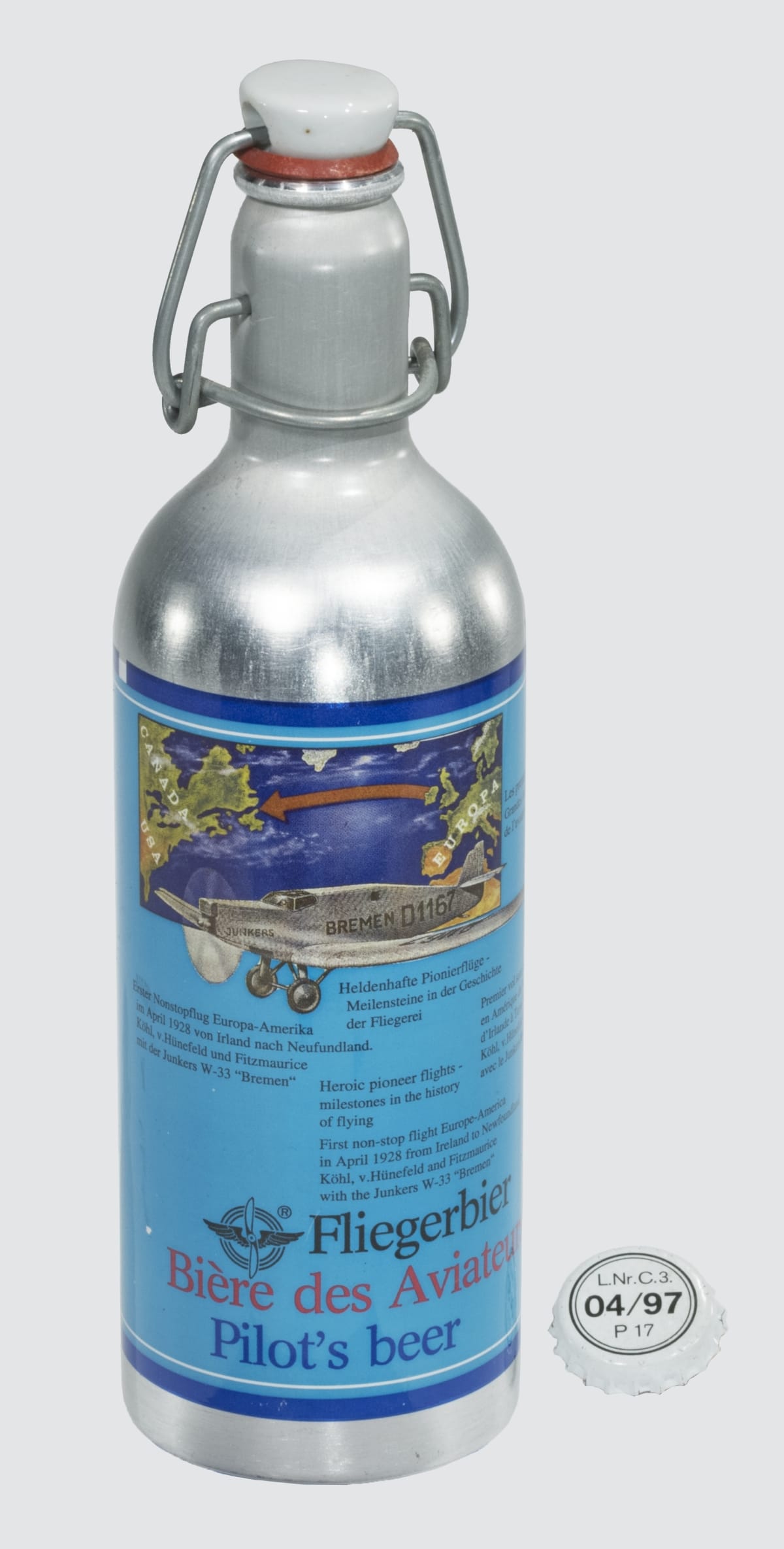 Bottle of "Pilot's Beer," Commemorating the Transatlantic Flight of the ...
