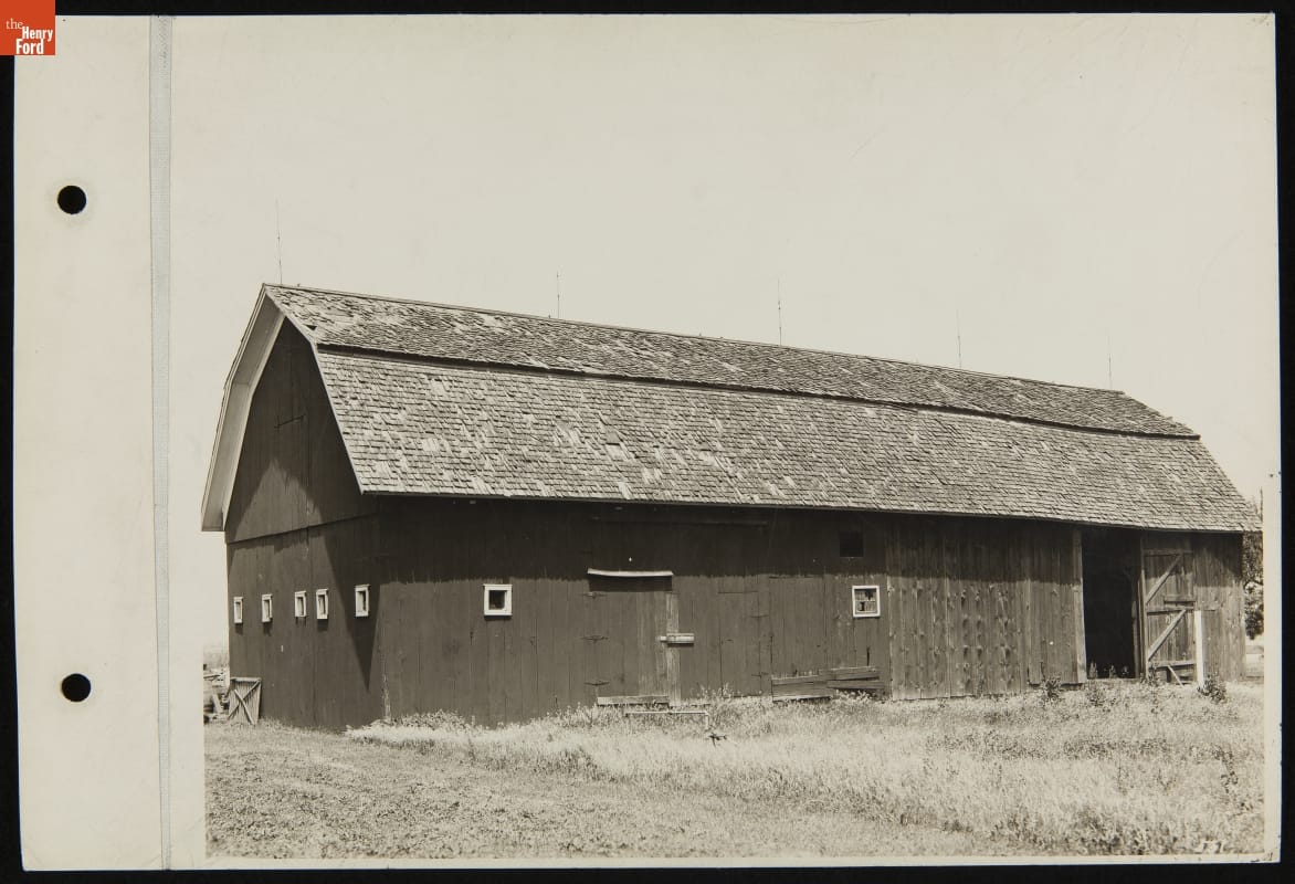 Addison Ford Barn at Its Original Site, Dearborn, Michigan, June 1929