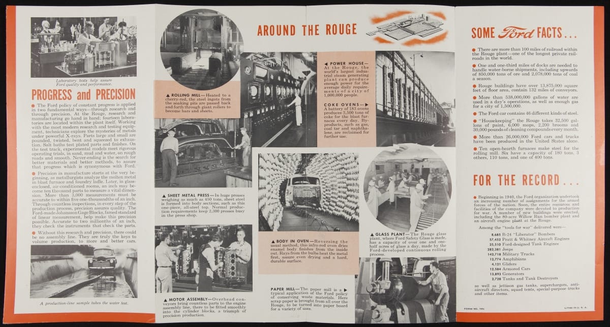 Souvenir Brochure, "The Ford Rouge Plant: An Industrial City," circa ...