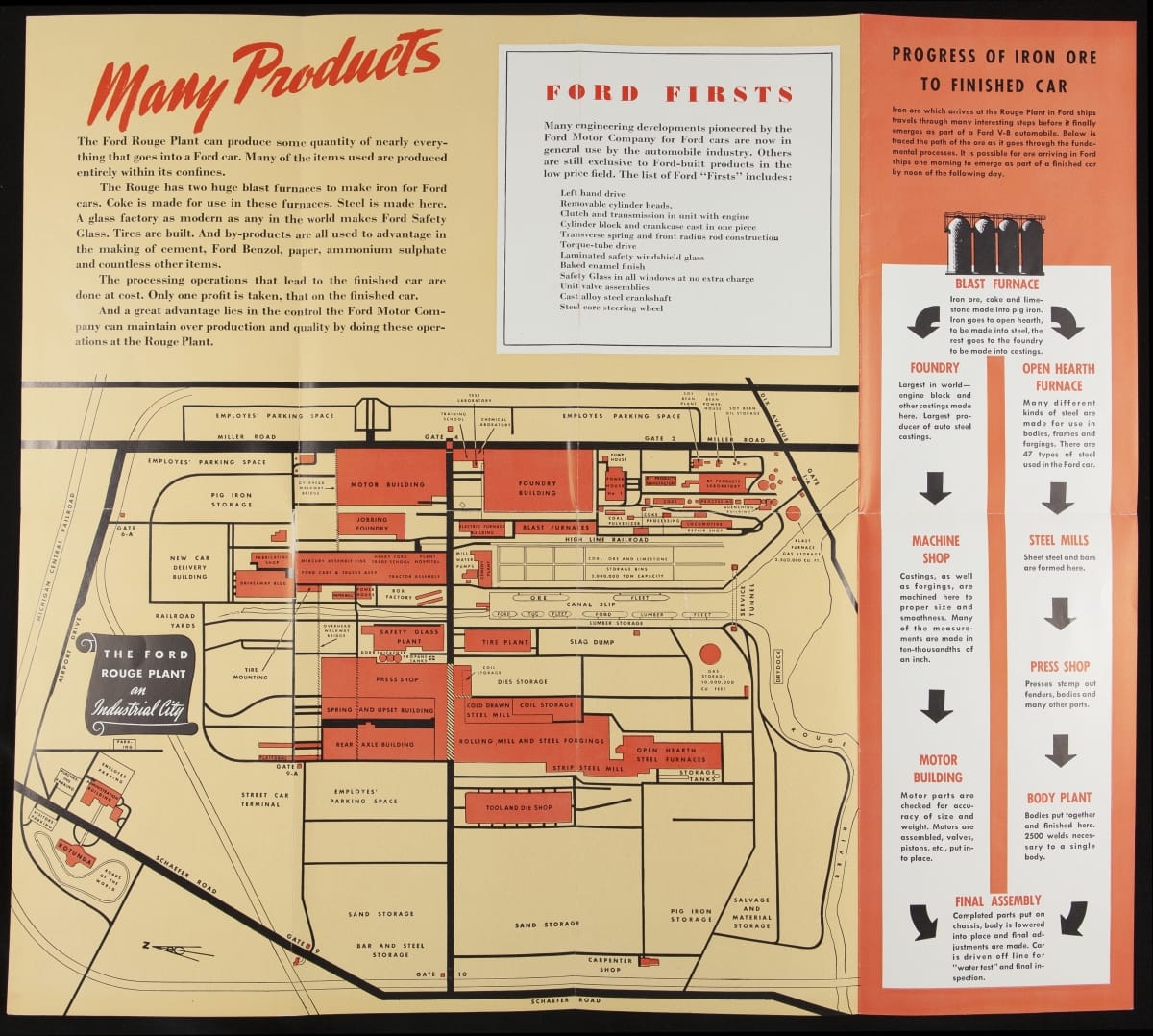 Souvenir Brochure, "Souvenir of Your Trip through the Ford Rouge Plant ...