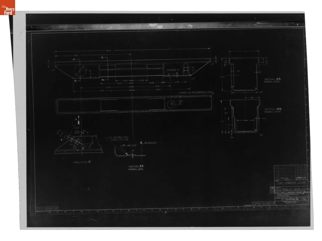 Drawing, "Tank - Radiator Lower," Ford GPW, October 3, 1944