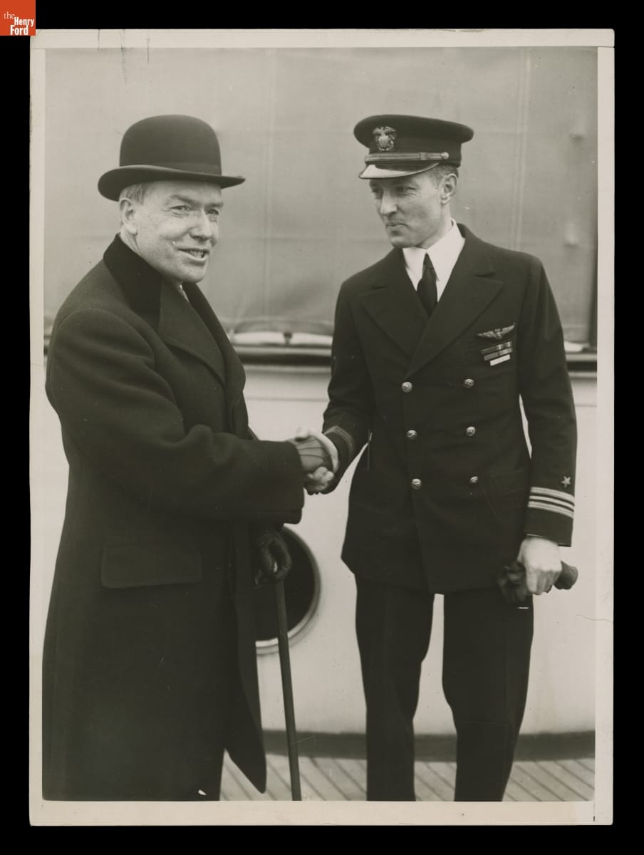 John D. Rockefeller, Jr. and Rear Admiral Richard E. Byrd Shaking Hands ...