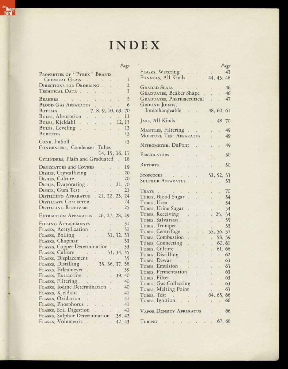 "Pyrex Laboratory Glassware," 1934 - The Henry Ford