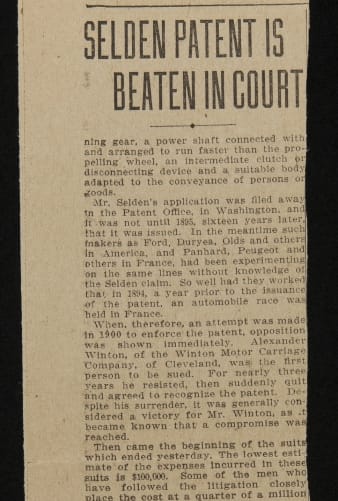 Selden Patent Lawsuit Collection