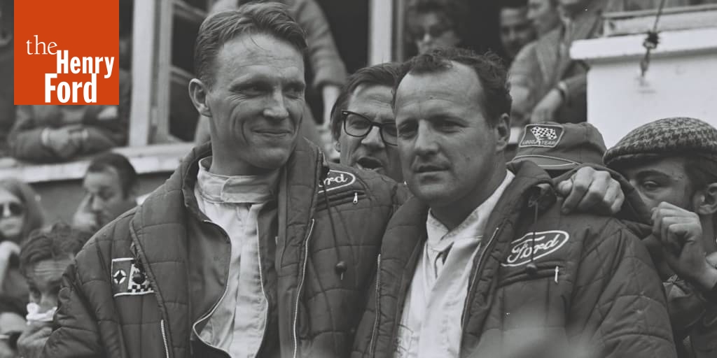 Dan Gurney and A. J. Foyt Celebrating Victory at the 24 Heures du Mans ...