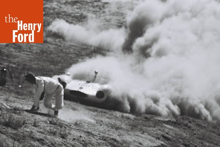 Cooper Monaco T49 Driven by George Grinzewitsch on Fire at the 4th ...