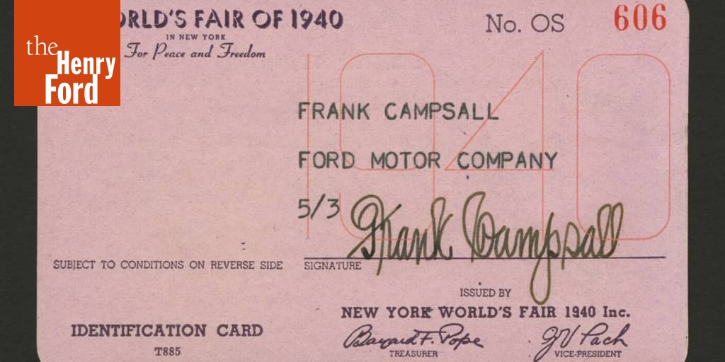 Identification Card and Admission Tickets for the New York World's Fair ...