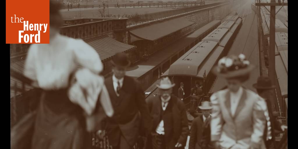 Illinois Central Railroad Station in Chicago, Illinois, circa 1907 ...