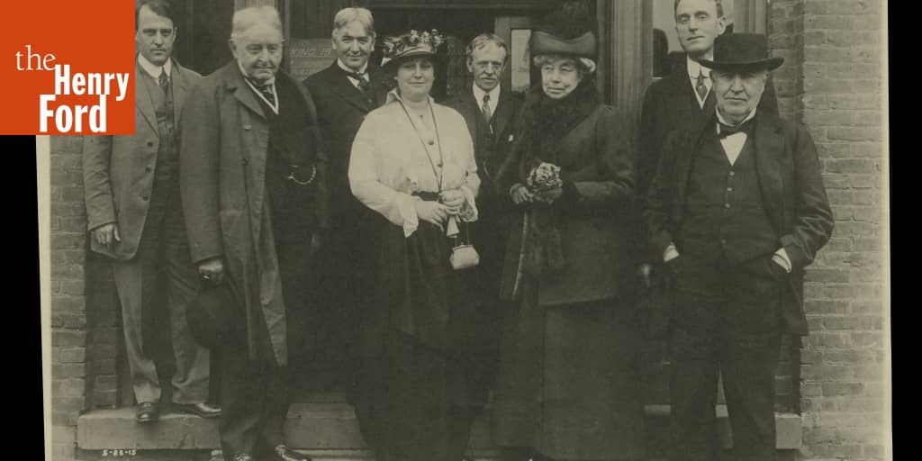 Mr. and Mrs. Joseph Choate and Mina Edison with Thomas Edison and His ...