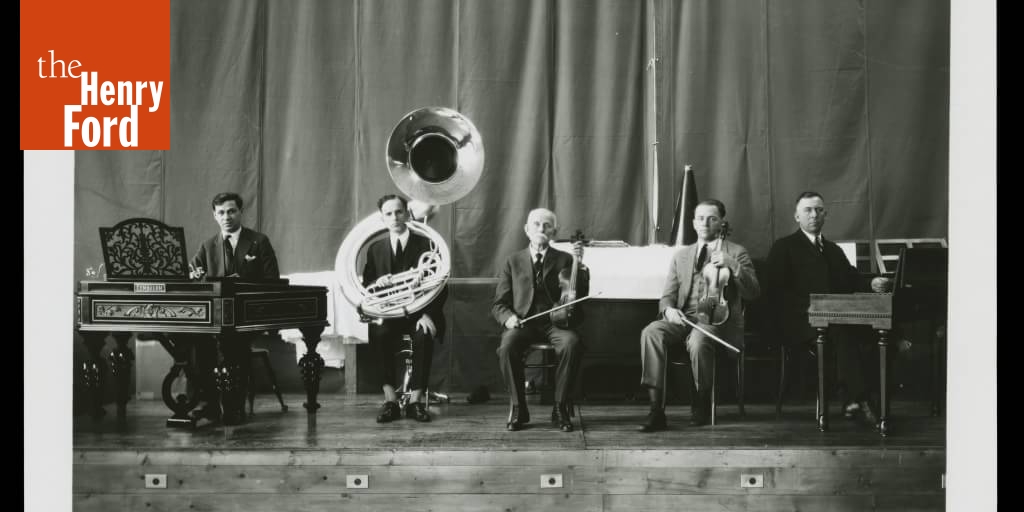 Fiddler Jep Bisbee with Henry Ford's Old-Time Dance Orchestra, circa ...