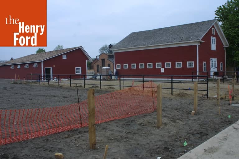 Carriage Barn and William Ford Barn during the Greenfield Village ...