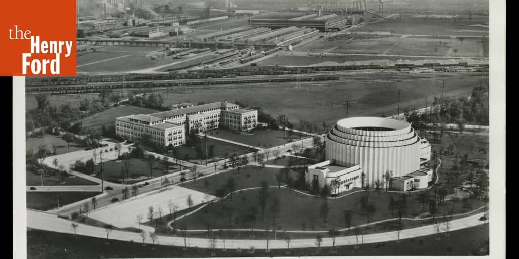 Aerial View of Ford Rotunda, Ford Rouge Plant and Administration ...