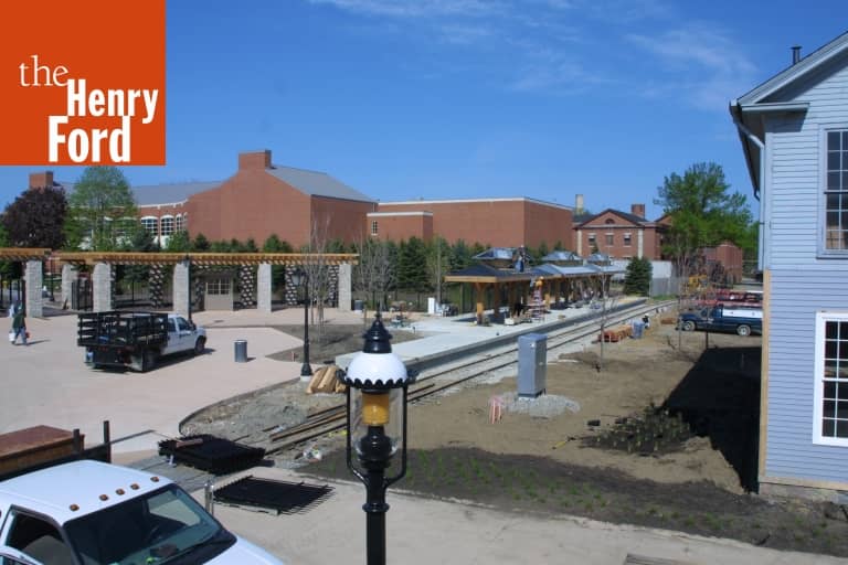 Village Entrance Gates and Firestone Station, Greenfield Village ...