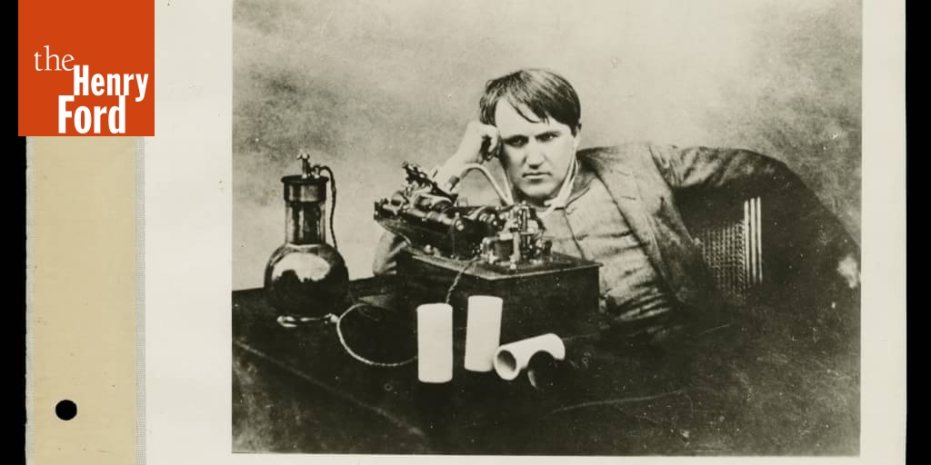 Thomas Edison Perfecting His Wax Cylinder Phonograph, 1888 - The Henry Ford