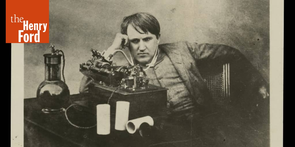 Thomas Edison Perfecting His Wax Cylinder Phonograph, 1888 - The Henry Ford