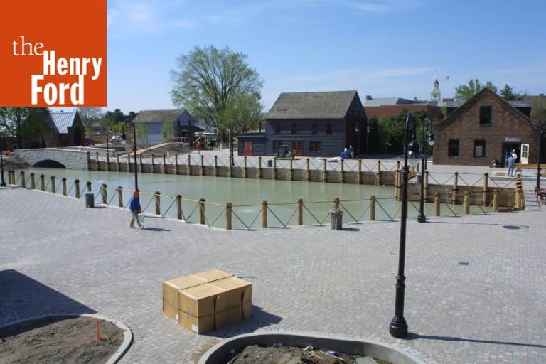 Mill Pond during the Greenfield Village Restoration Project, May 2003 ...