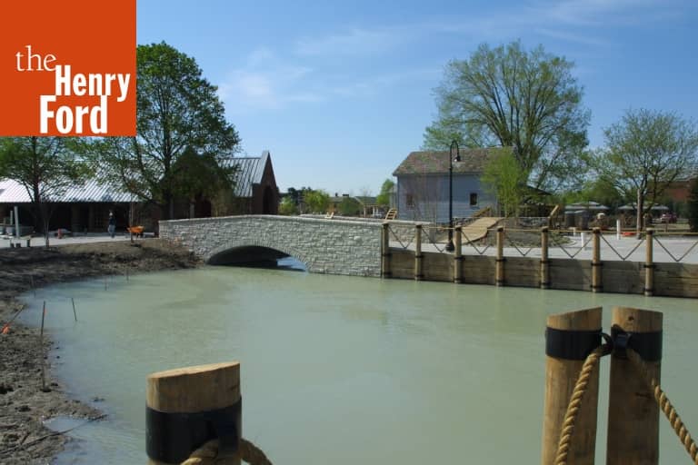 Mill Pond in Liberty Craftworks District, Greenfield Village ...