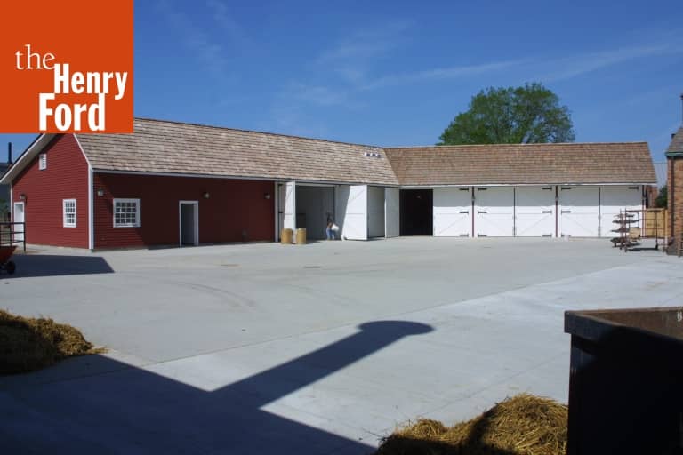Carriage Barn during the Greenfield Village Restoration Project, May ...