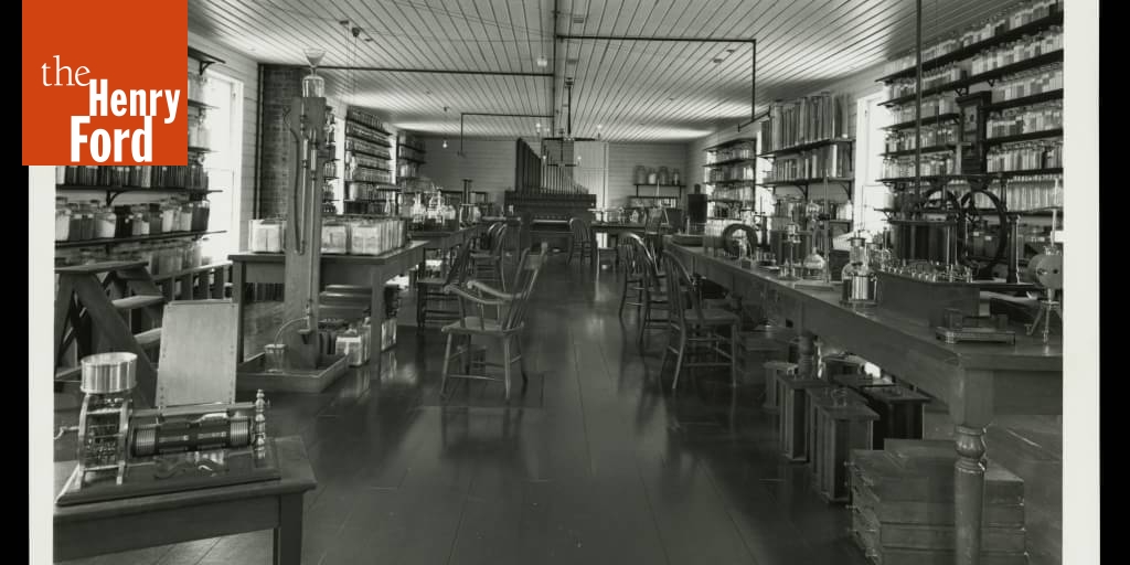 Interior of Thomas Edison's Menlo Park Laboratory in Greenfield Village ...