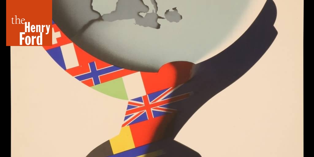 European Recovery Program Poster, "Samen Werk, Samen Sterk," circa 1950 ...