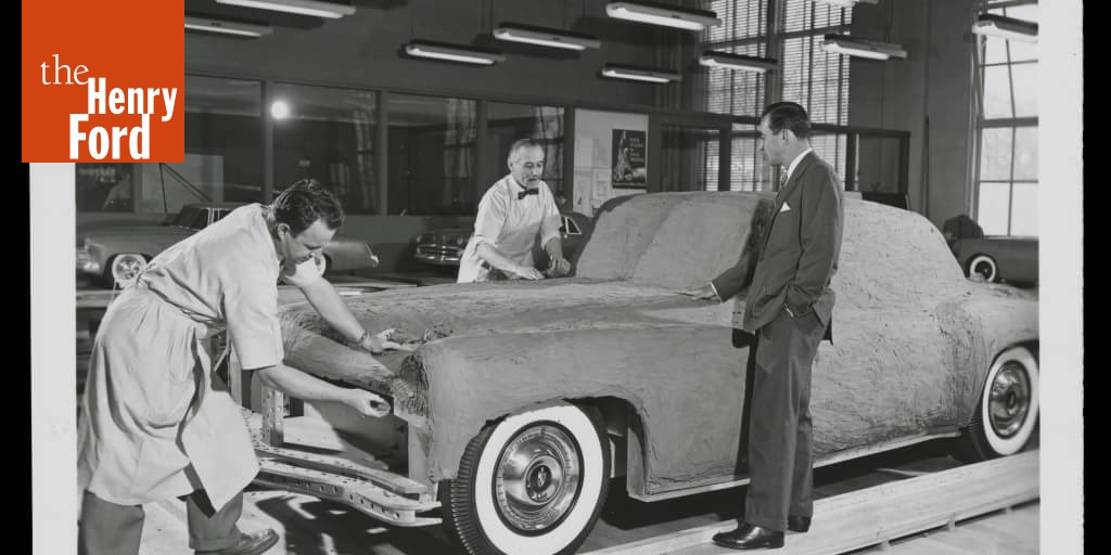 William Clay Ford with Continental Division Stylists and Continental ...