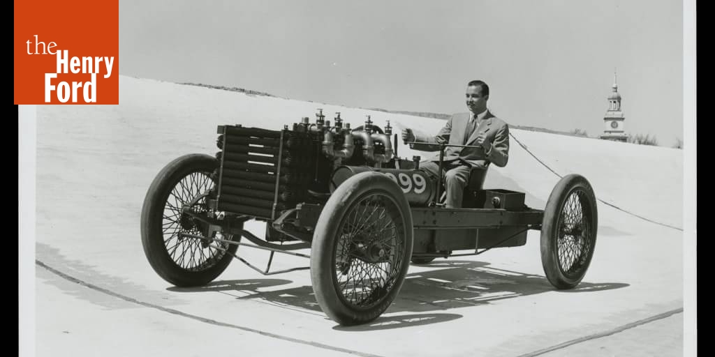 William Clay Ford in the 999 Racer on the Ford Test Track, April 1953 ...