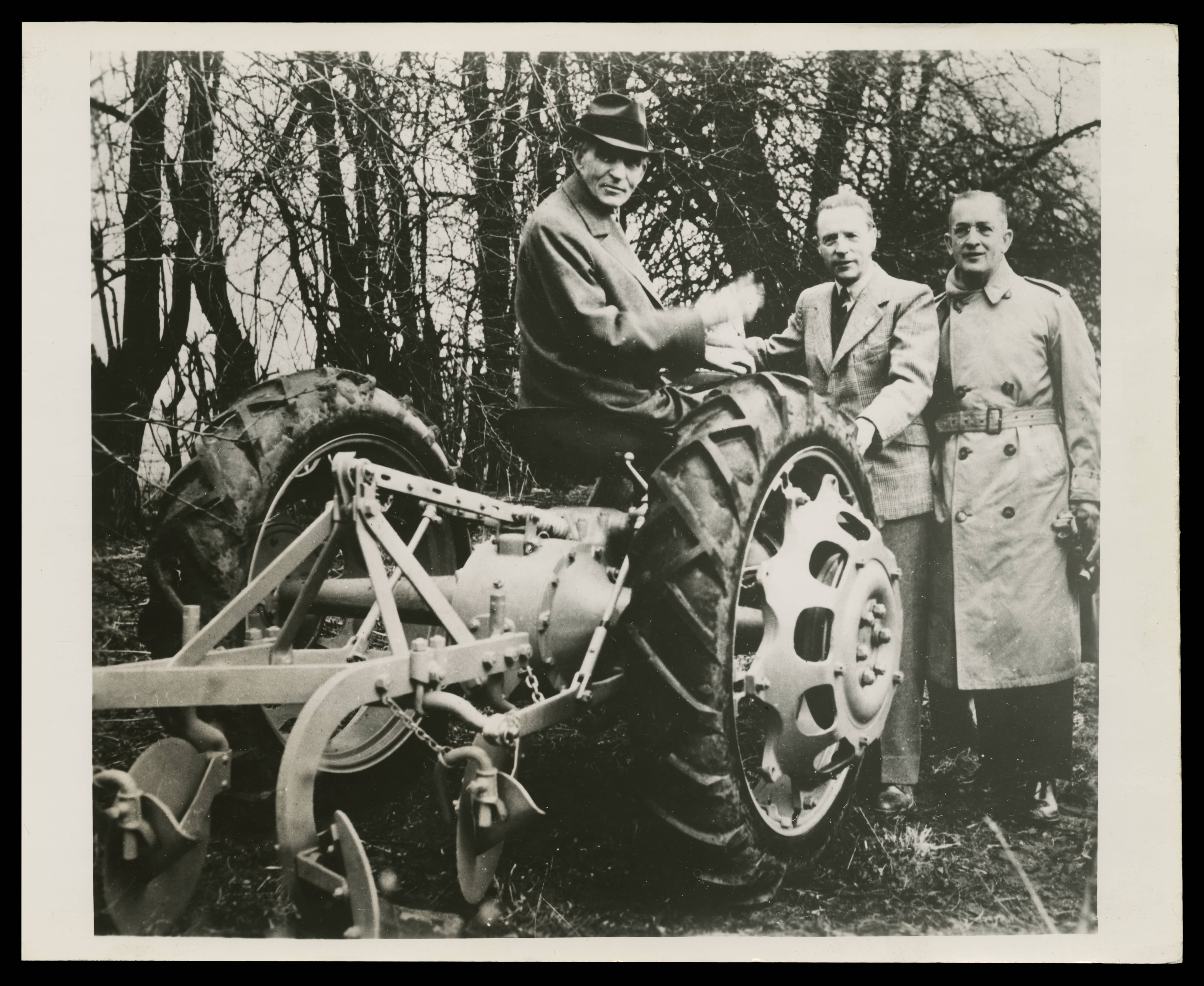 Henry Ford Driving a Ferguson-Brown Tractor, with Harry Ferguson, 1939 ...