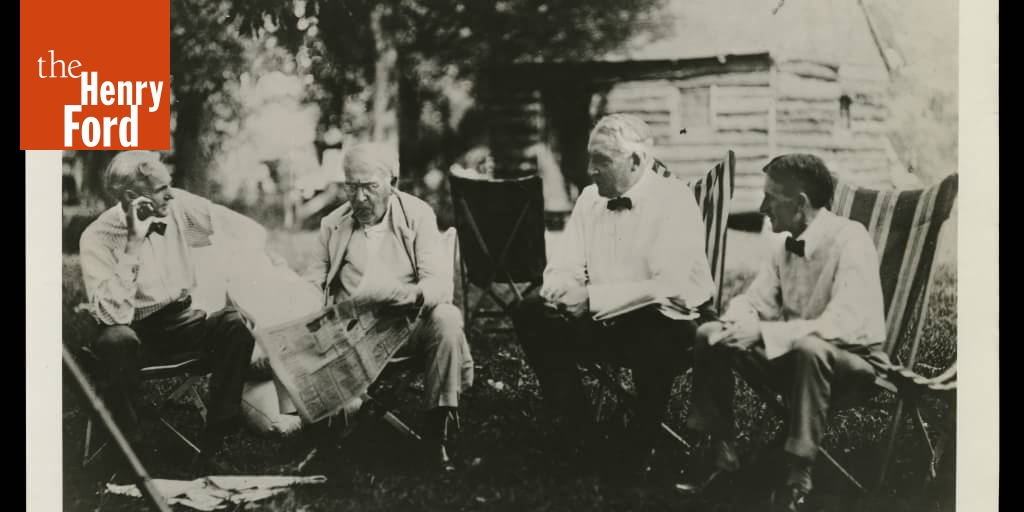President Harding Visiting the "Vagabonds" Camp Site, 1921 - The Henry Ford