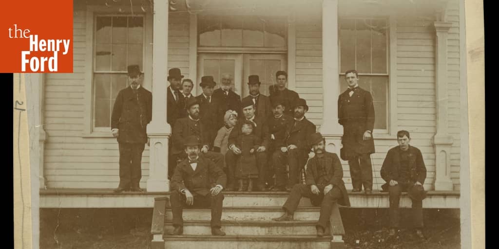 Thomas Edison and Employees outside Menlo Park Laboratory, 1880 - The ...