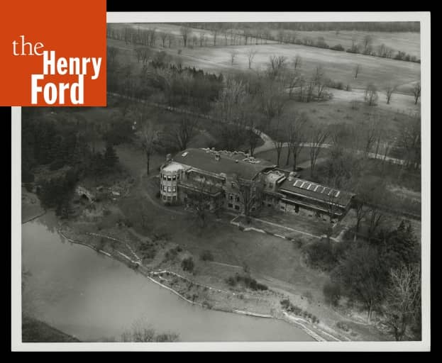 Aerial View, Fair Lane Estate, Dearborn, Michigan, 1947 - The Henry Ford