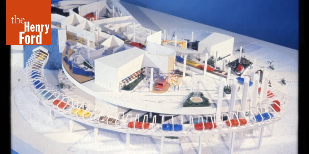 Model of the Ford Pavilion with Magic Skyway Ride for the 1964-1965 New ...