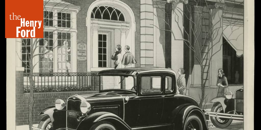 1931 Ford Model A Standard Coupe, Illustration for Ford Product ...