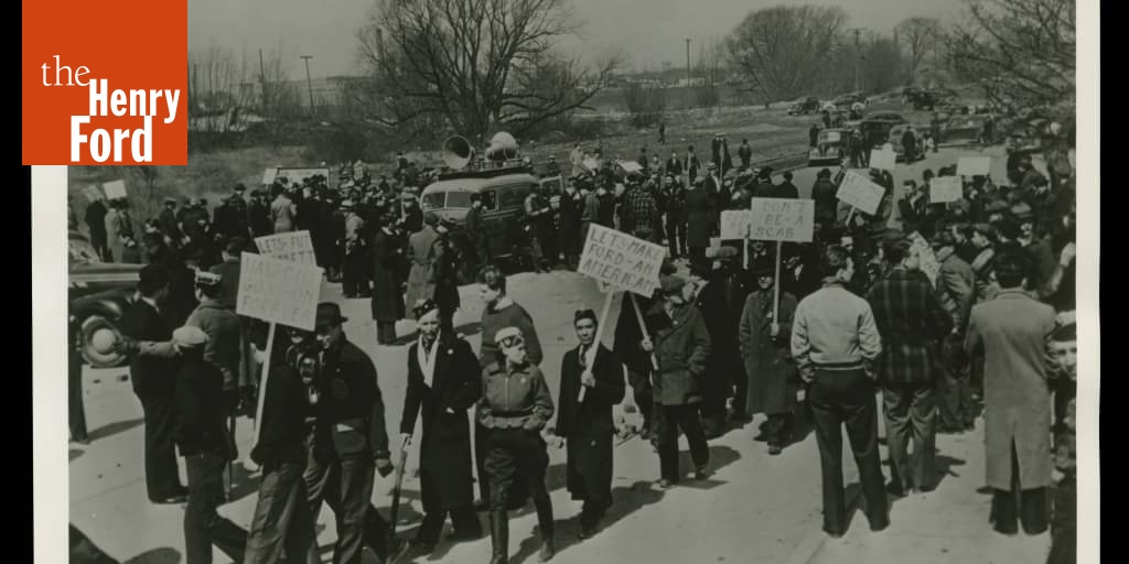 Union Picket Line at the Ford Rouge Plant, April 1941 - The Henry Ford