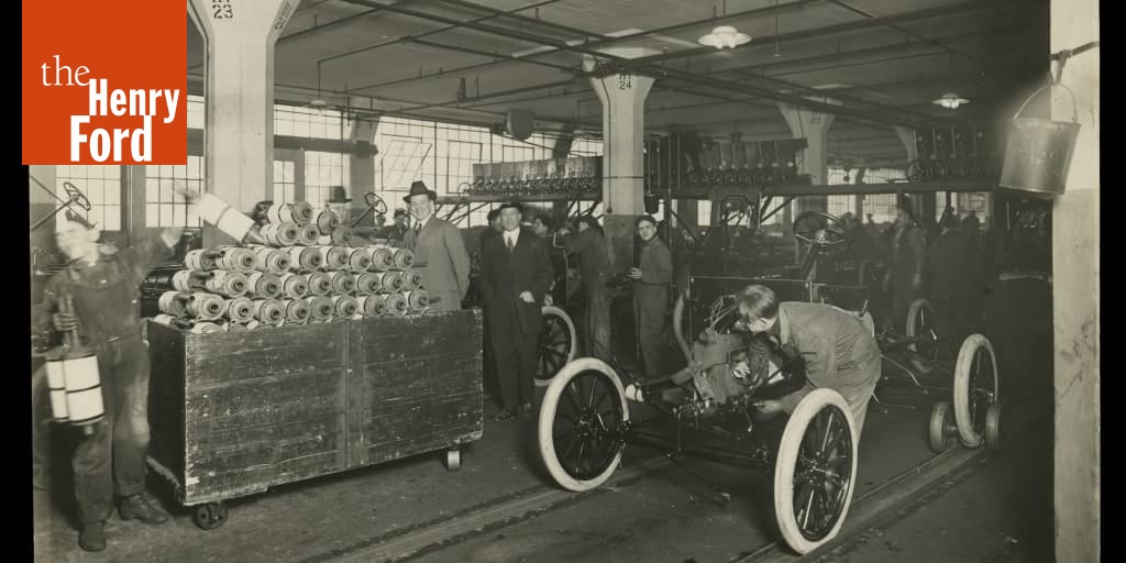 Ford Model T Assembly Line at the Highland Park Plant, circa 1914 - The ...
