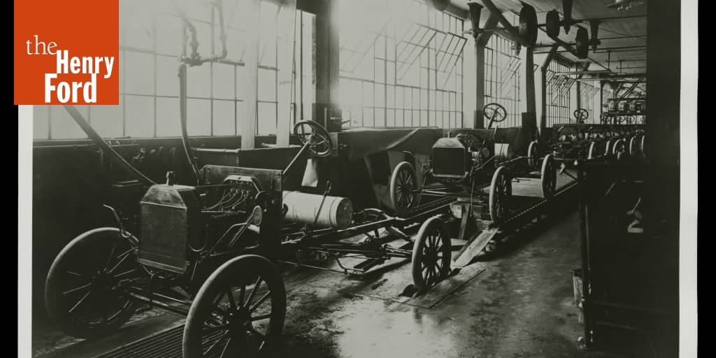 Ford Model T Chassis on the Assembly Line at the Highland Park Plant ...