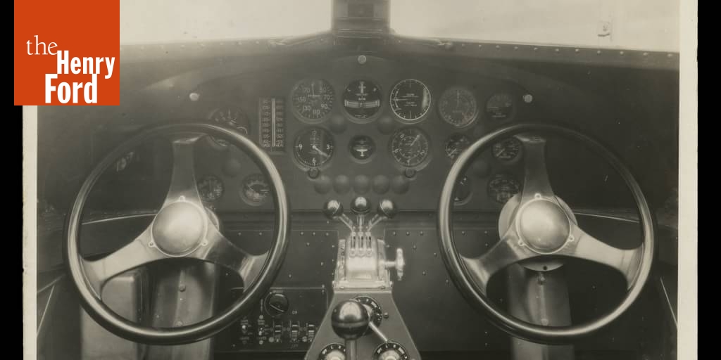 Cockpit Controls inside a Ford Tri-Motor Airplane, 1927-1930 - The ...