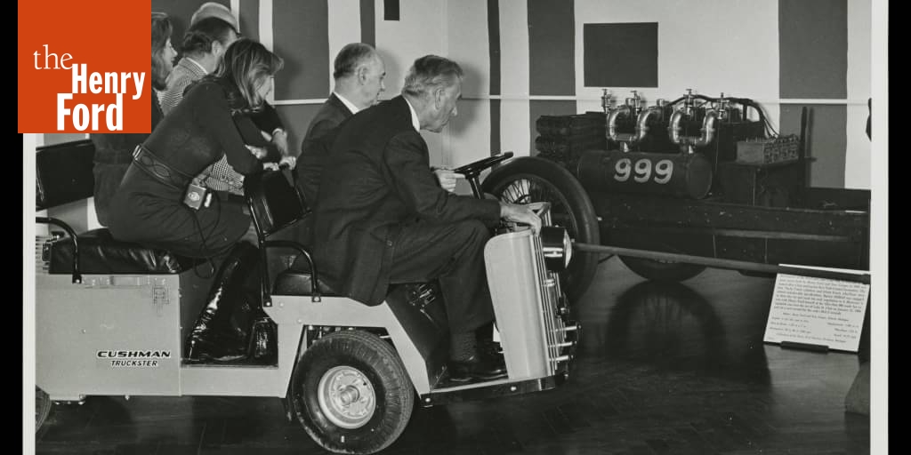 Lord Mountbatten with Group, Viewing the Ford "999" Racer in Henry Ford ...