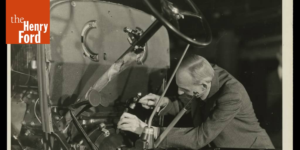 Henry Ford Stamping the First Ford V-8 Engine, 1932 - The Henry Ford