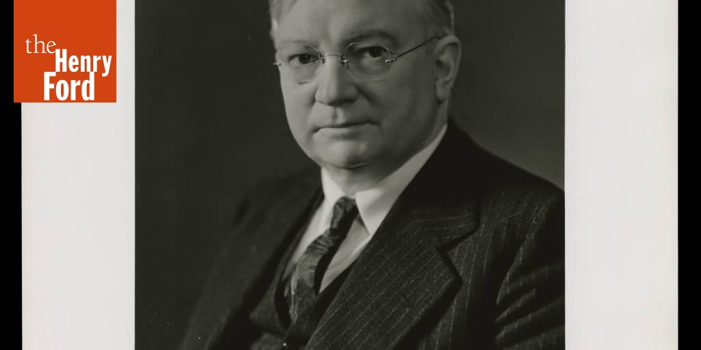 Portrait of Ford Motor Company Executive William J. Cameron, circa 1930 ...