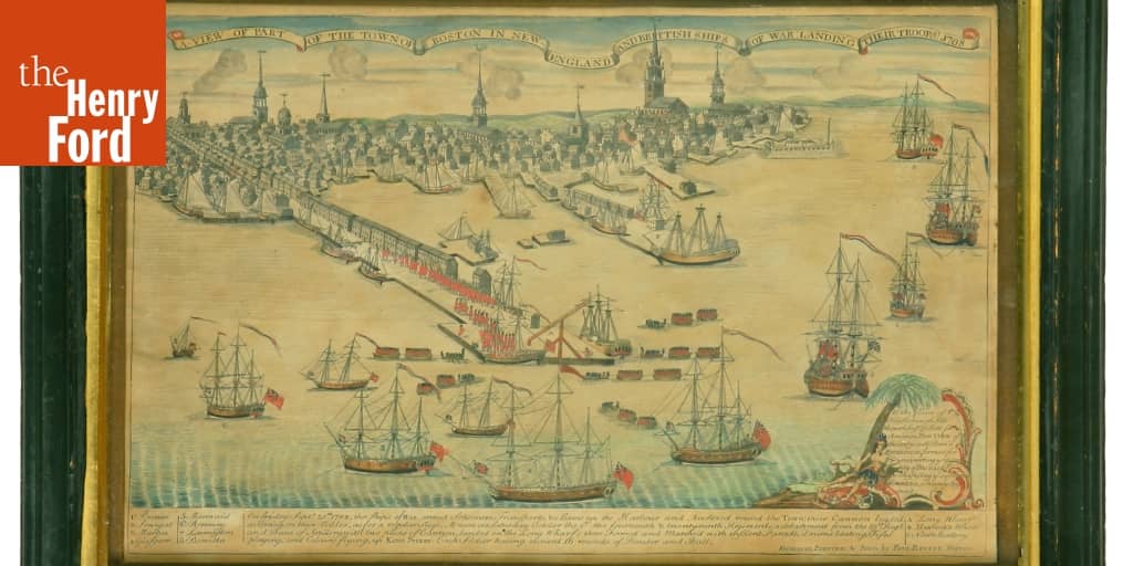 Engraving, "A View of Part of the Town of Boston in New-England and ...