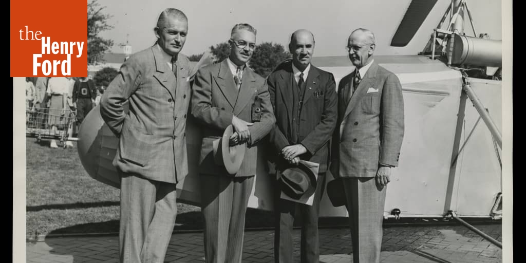 Charles Sorensen (left) and Igor Sikorsky (2nd from right) at the ...