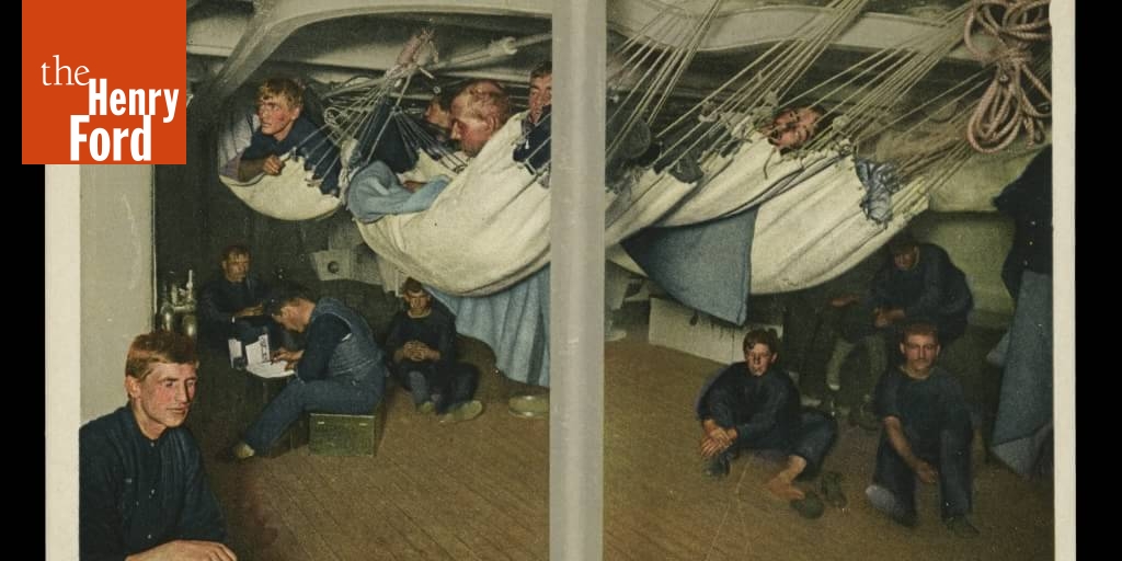 "Piped Down," Sailors on the Berth Deck of the USS Massachusetts, 1896 ...
