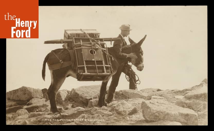 "The Photographer's Assistants," Photographer with Donkey Carrying ...