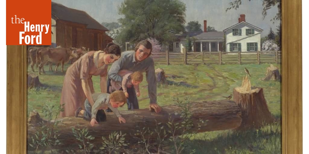 Henry Ford as a Small Child Being Shown a Bird's Nest by his Family, by ...