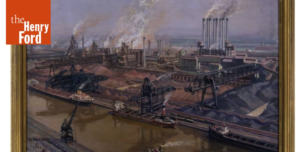 Oil Painting, Rouge Plant, by Irving R. Bacon, 1949 - The Henry Ford