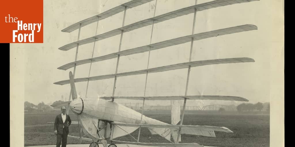 W. F. Gerhardt and Cycleplane, McCook Field near Dayton, Ohio, 1923 ...