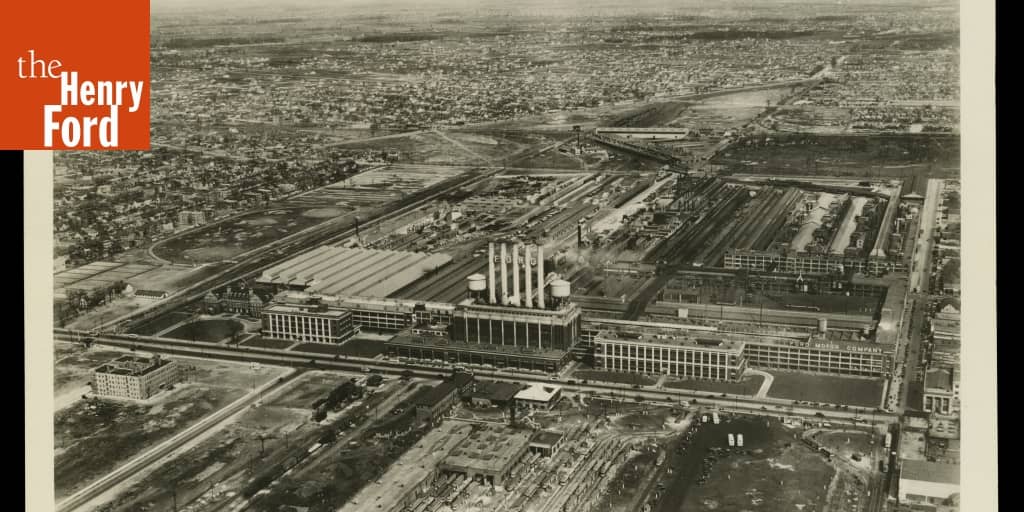 Aerial View of Ford Motor Company Highland Park Plant, 1927 - The Henry ...